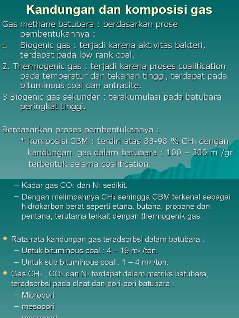 Kandungan Dan Komposisi Gas | PDF