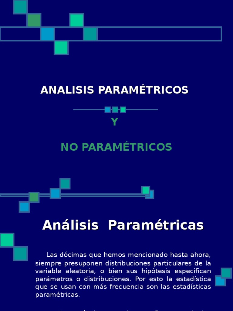 Analisis Parametricos y No Parametricos | PDF