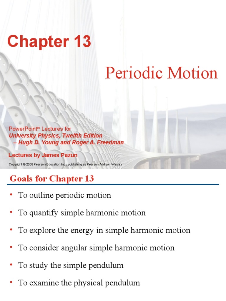 Periodic Motion: Powerpoint Lectures For | PDF | Pendulum | Acceleration