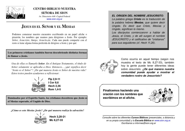 Jesús: Señor y Mesías en la Fe | PDF | Religión y espiritualidad