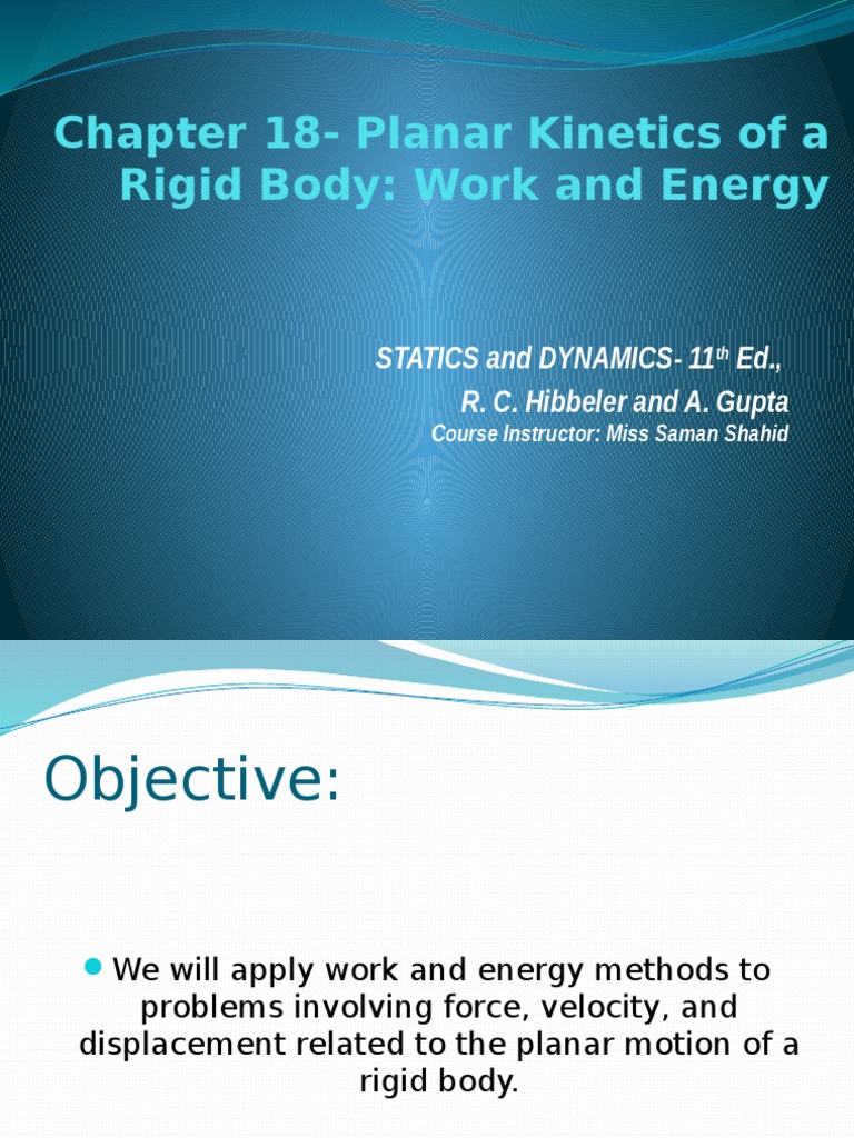 Chapter 18-Planar Kinetics of A Rigid Body: Work and Energy | Download Free PDF | Rotation ...