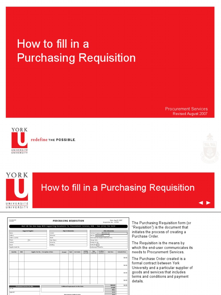 Howtofillina Purchasing Requisition: Procurement Services | PDF | Procurement | Accounts Payable