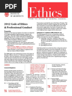 Rib A Code of Professional Conduct | PDF | Architect | Employment