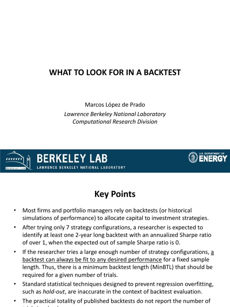 Backtest OverFitting | PDF | Sharpe Ratio | Regression Analysis Backtest OverFitting | PDF | Sharpe Ratio | Regression Analysis