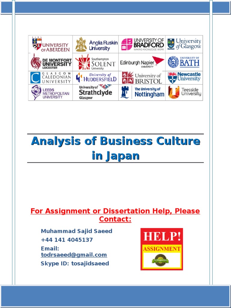 Analysis of Business Culture in Japan | PDF | Operations Management ...