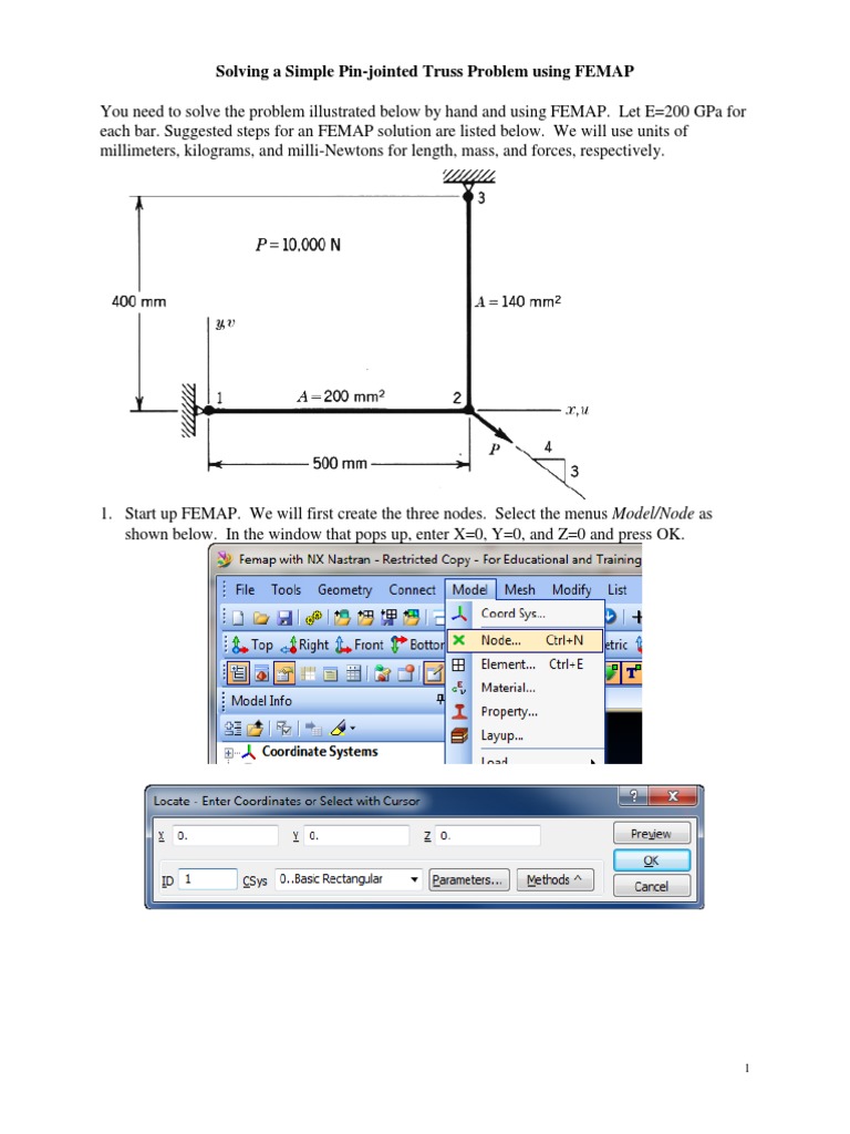 Simple Rod Problem Pdf Menu Computing Truss