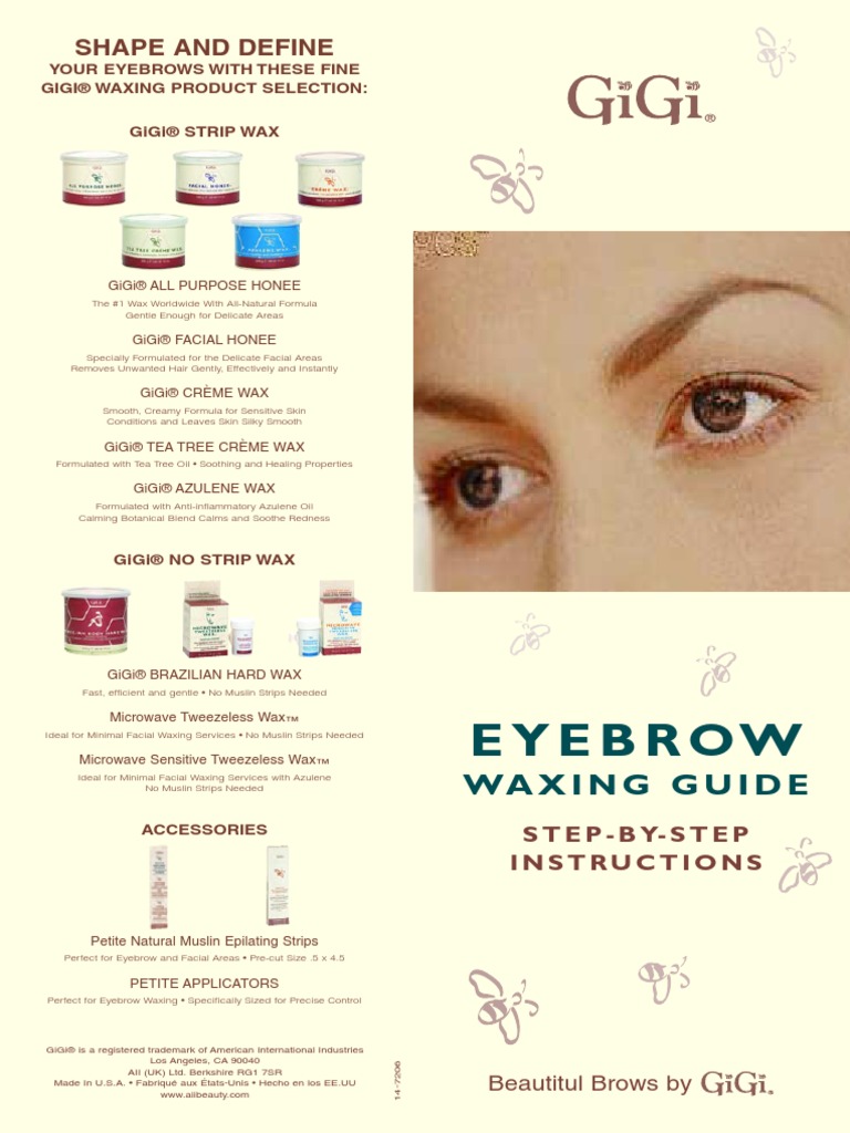 Eyebrow Waxing Guide | Pdf | Eyebrow | Hair