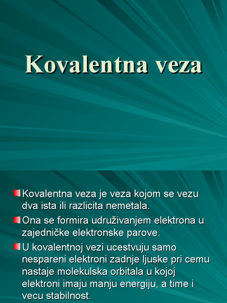Kovalentna Veza | PDF