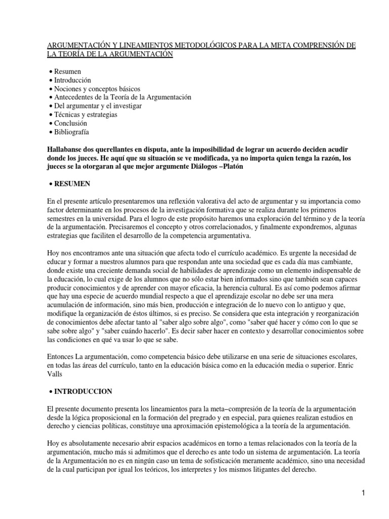 Teoría de La Argumentación | PDF | Razón | Lógica