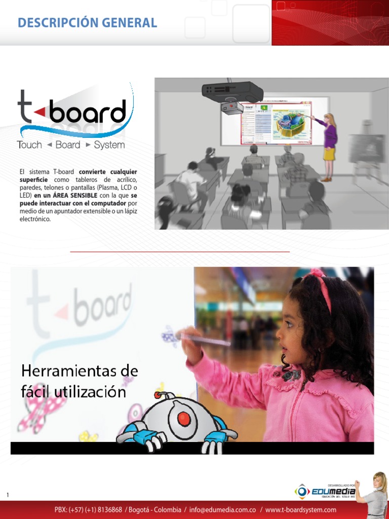 Tablero Digital Interactivo T-Board | PDF | USB | Microsoft PowerPoint