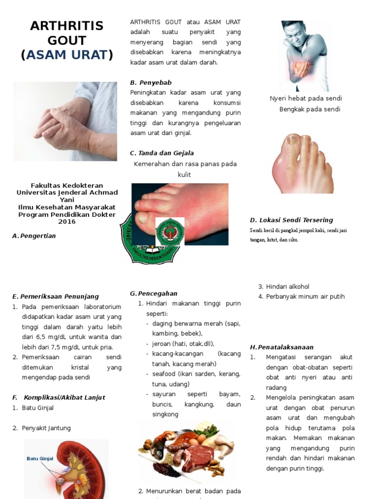 Leaflet Gout Arthritis | PDF