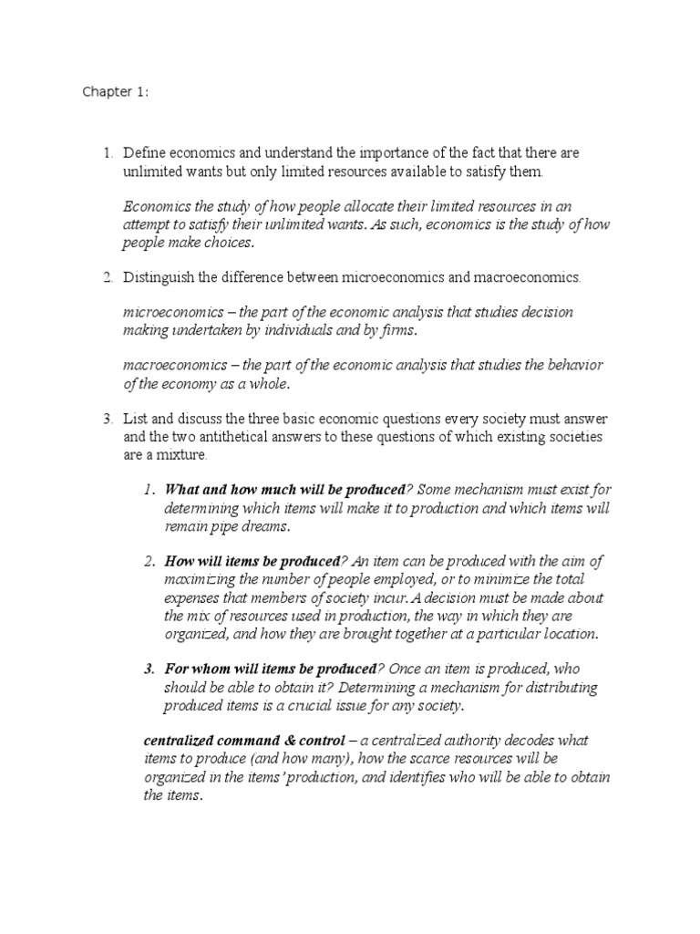 Economics Notes | PDF | Economic Growth | Economic Equilibrium