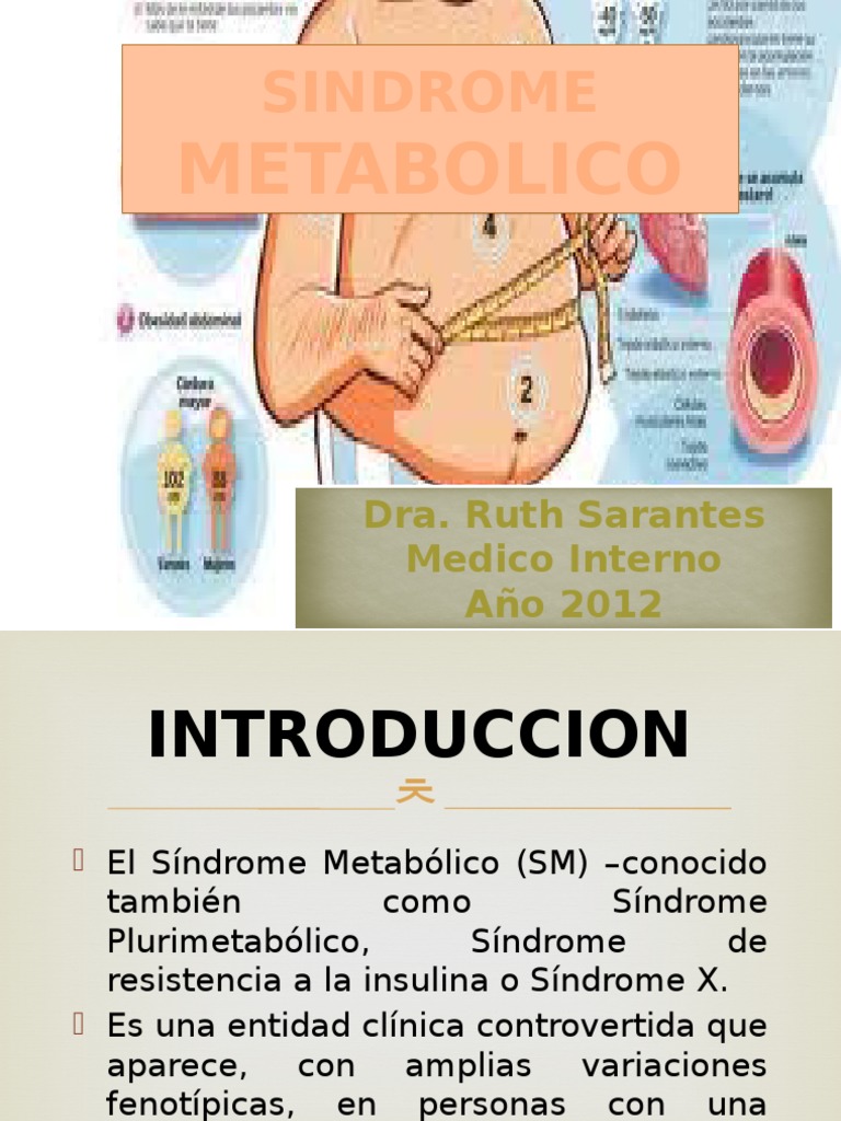 Pres SD Metabolico | PDF | Síndrome metabólico | Resistencia a la insulina