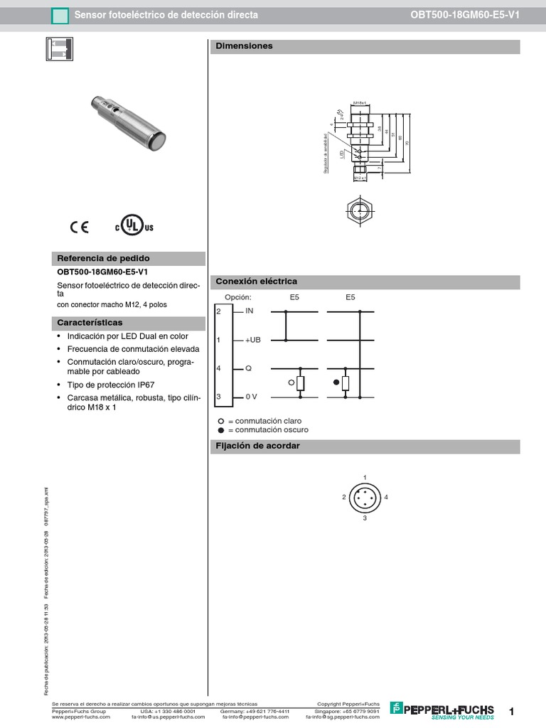 Sensor de Proximidad VISOLUX | PDF | Equipo | Ingenieria Eléctrica