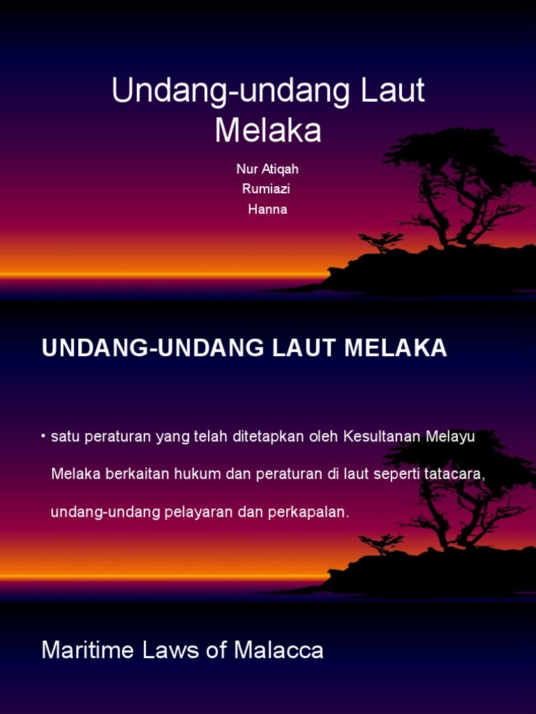 Undang-Undang Laut Melaka | PDF