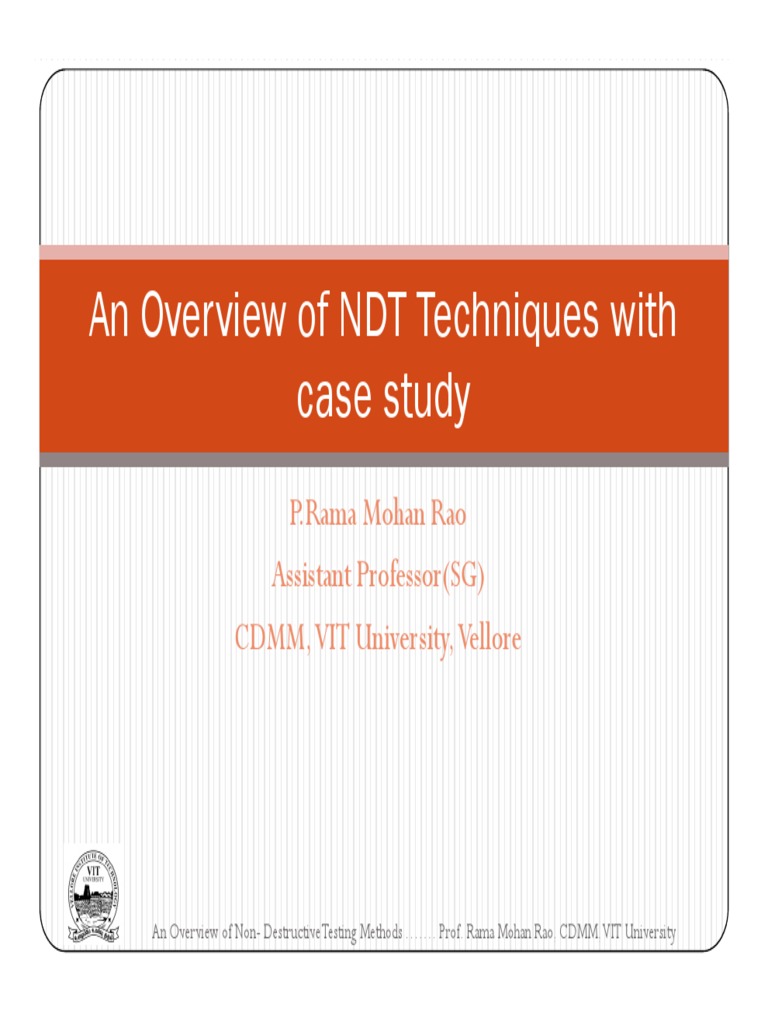 Overview of NDT Techniques With Case Study | PDF | Corrosion | Concrete