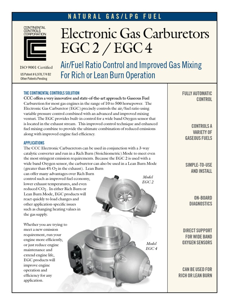 EGC2 - EGC4 Electronic Gas Carburetor | PDF | Carburetor | Combustion
