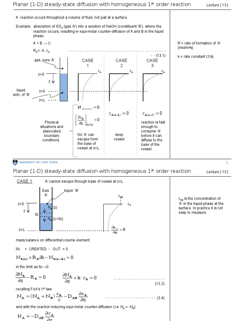 Chemical Engineering Mass Transfer Notes | PDF | Diffusion | Chemical ...