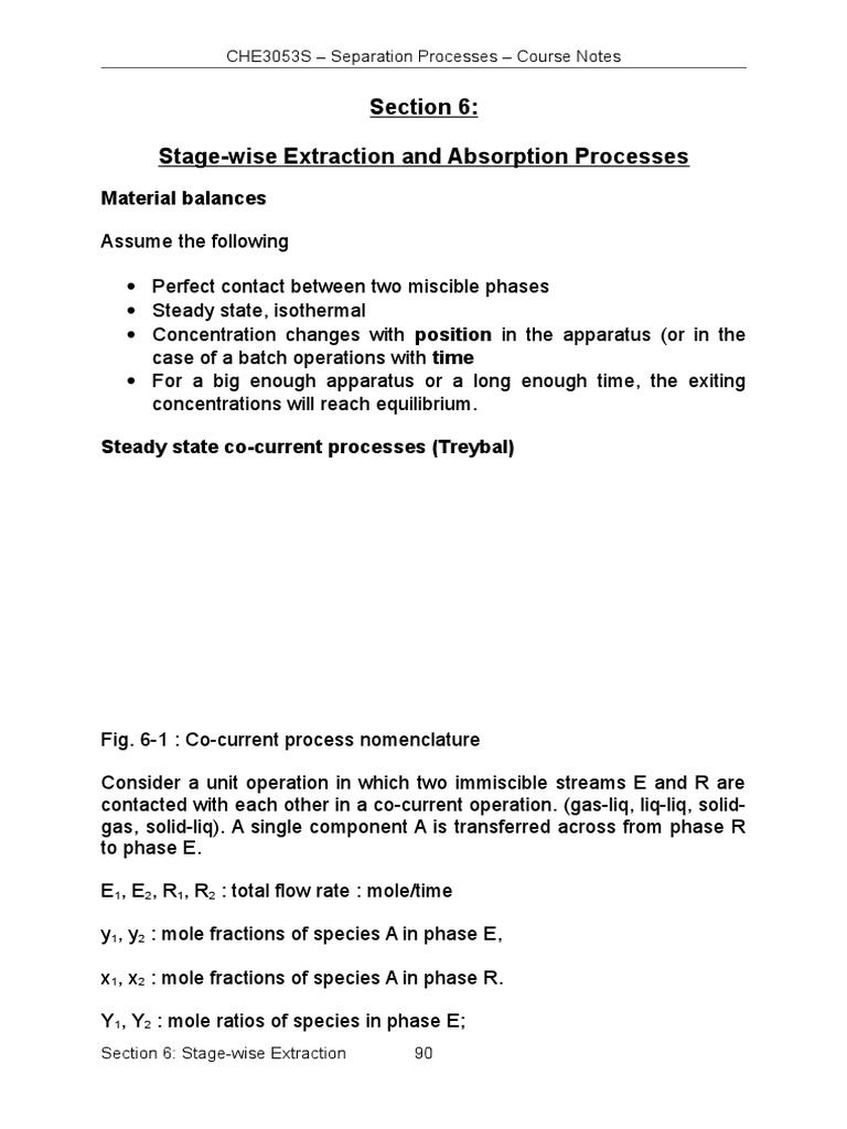 Chemical Engineering Mass Transfer Notes Pdf Chemical Equilibrium