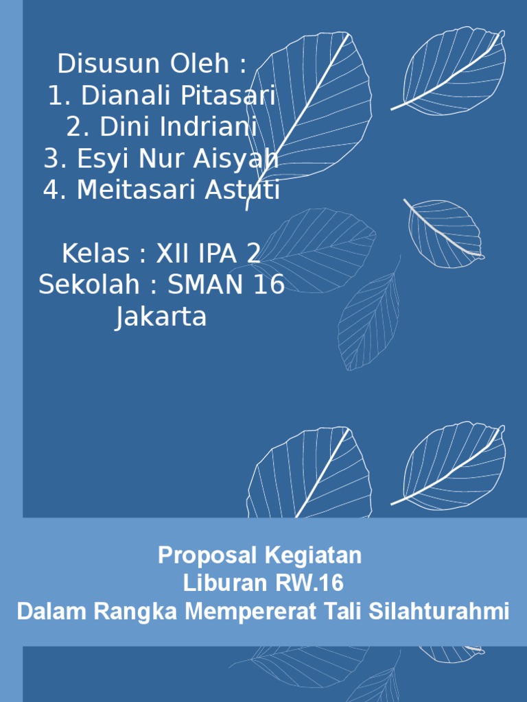 Proposal Kegiatan Liburan | PDF