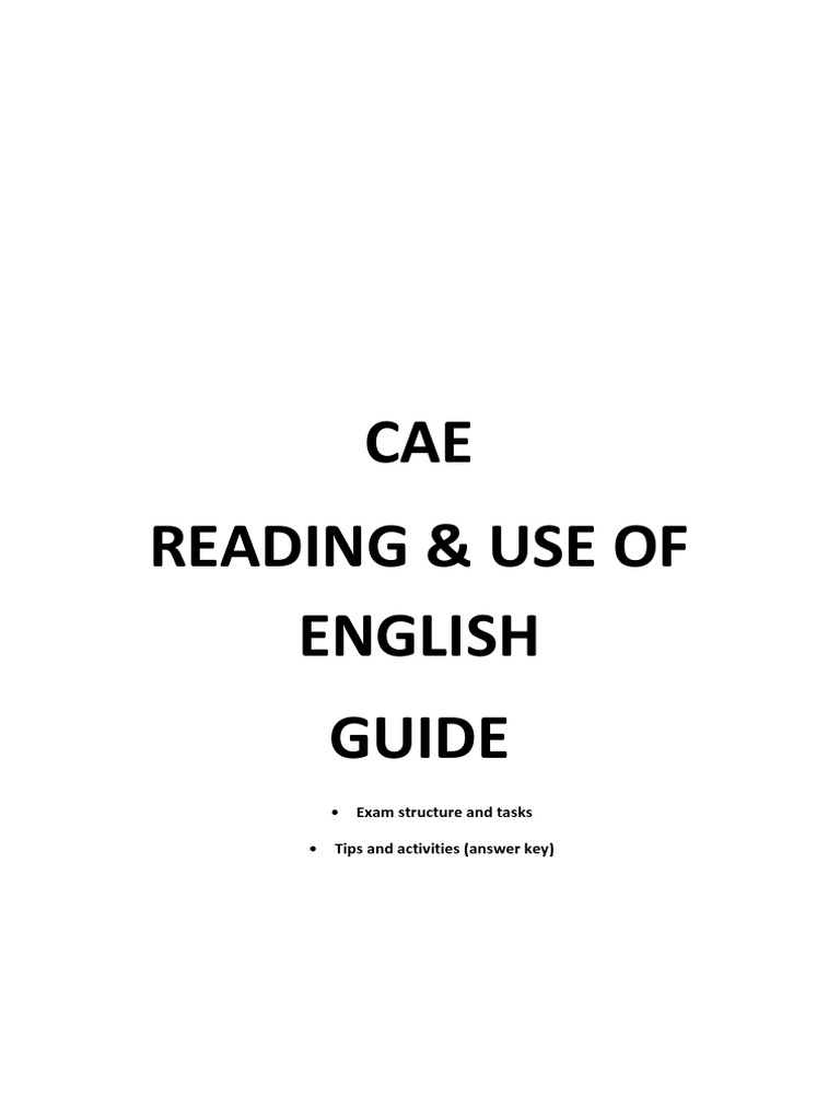 Cae Reading and Uoe Guide | PDF