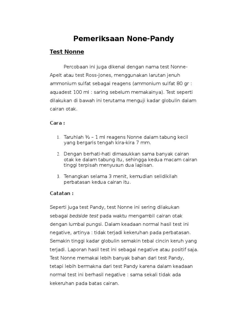 Pemeriksaan None Pandy | PDF