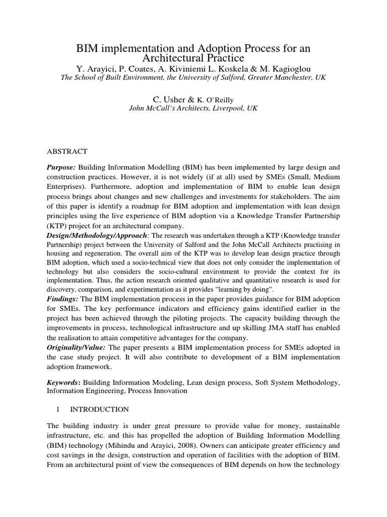 Implementation - BIM | PDF | Building Information Modeling ...