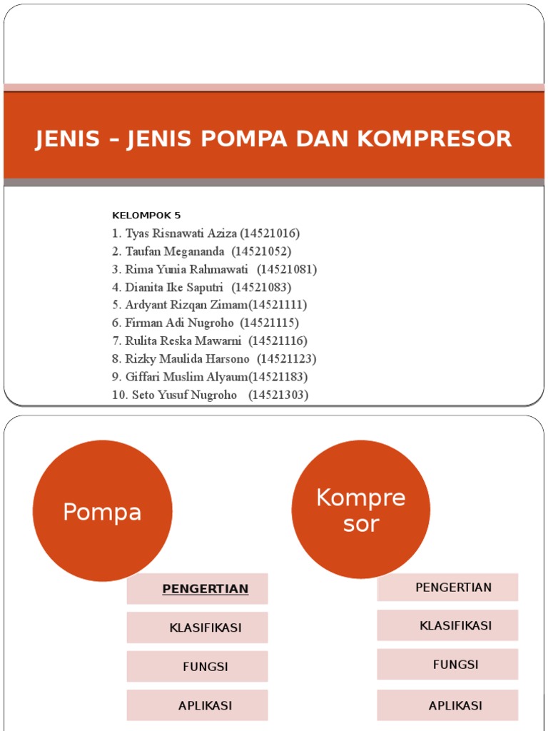 Jenis - Jenis Pompa Dan Kompresor | PDF