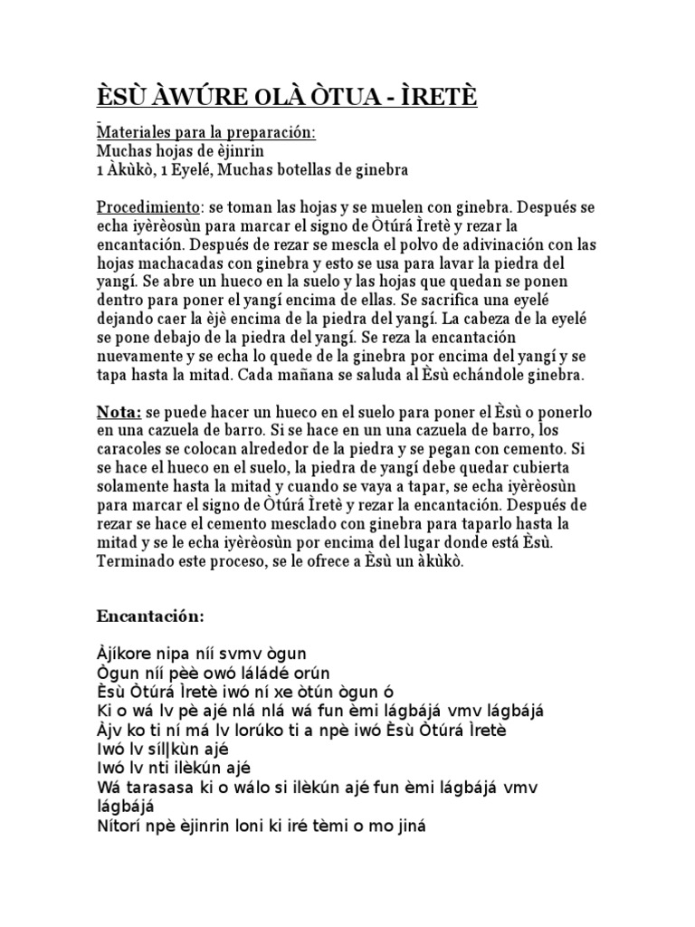 Otura Irete | PDF | Religión y creencia