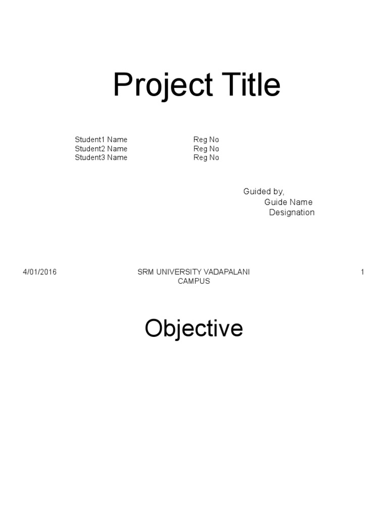 Project Title: Guided By, Guide Name Designation | PDF