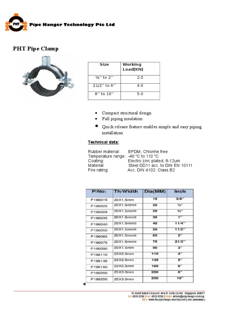 PHT Pipe Clamp Catalog2012A | Screw | Galvanization