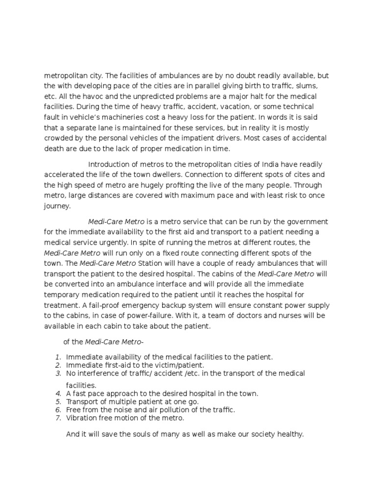 Medi Care Metro | PDF