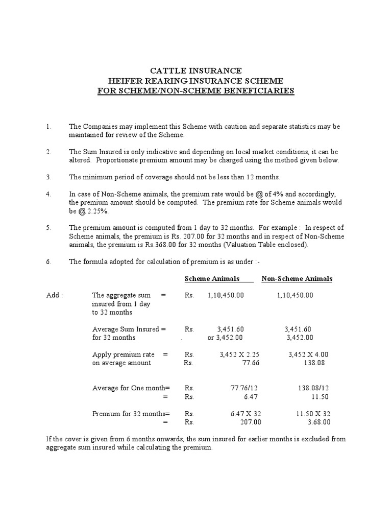 Oriental Cattle Insurance | PDF | Calf | Insurance