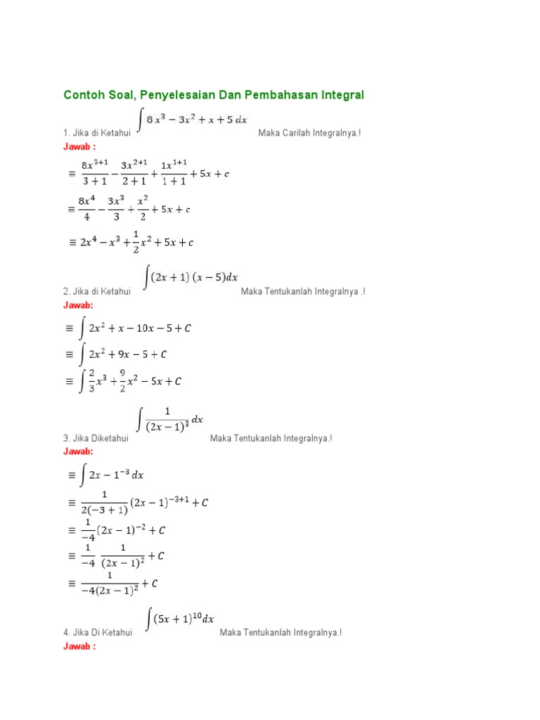 Contoh Soal Kalkulus | PDF