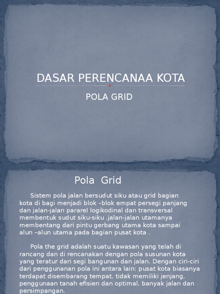 Pola Grid dalam Perencanaan Kota | PDF