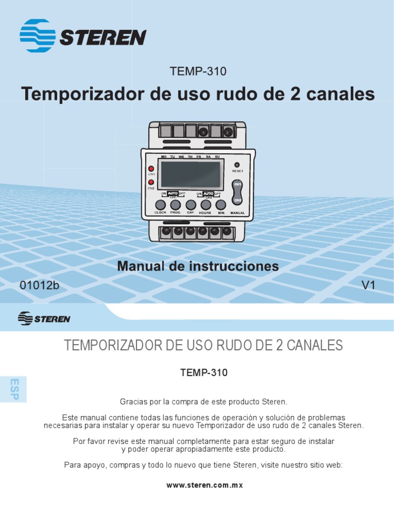 TEMP 310 Instr | PDF | Batería (electricidad) | Electricidad