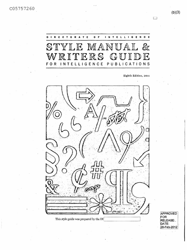 Style Manual and Writers Guide For Intelligence Publications | PDF ...