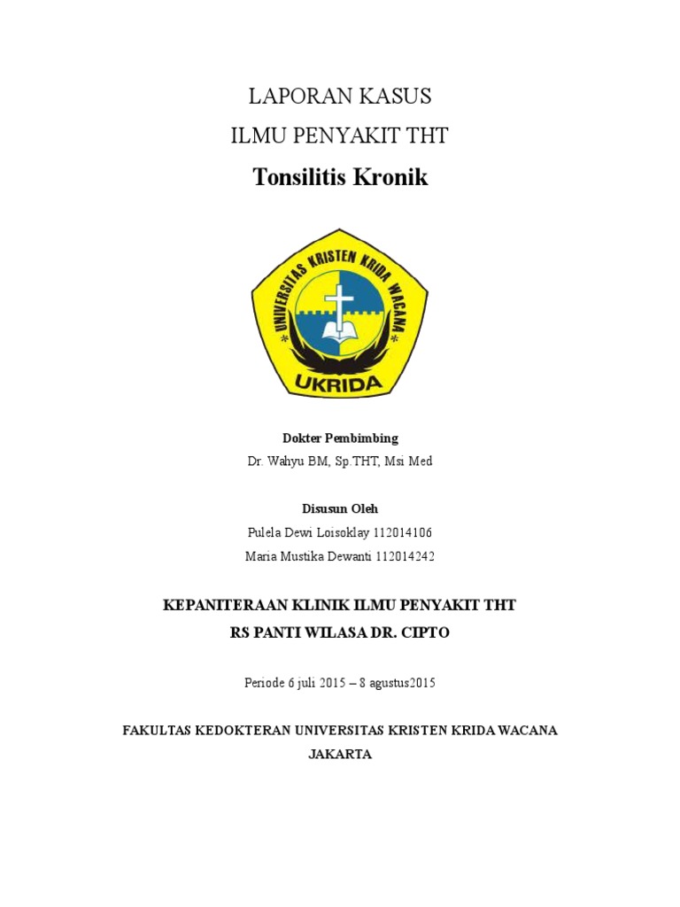 LapKas Tonsilitis Kronik | PDF