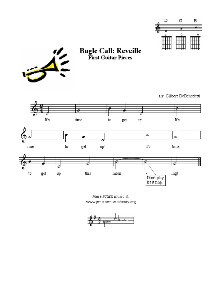 Bugle Call: Reveille: First Guitar Pieces | PDF