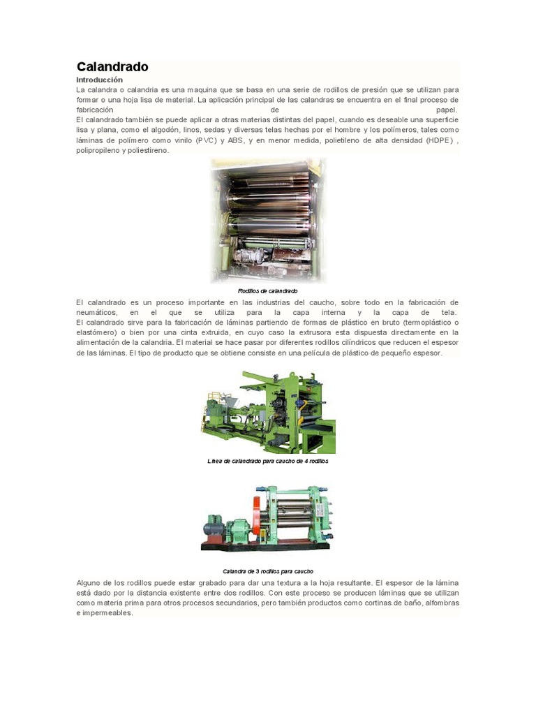 Calandrado | PDF | Aluminio | Papel
