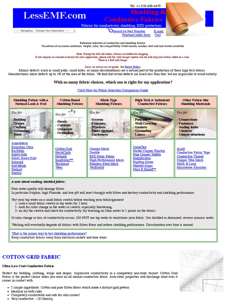 Electromagnetic Field Shielding Fabrics | PDF | Yarn | Textiles