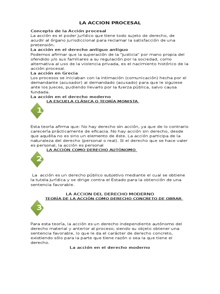 La Accion Procesal | Descargar gratis PDF | Ley procesal | Jurisdicción