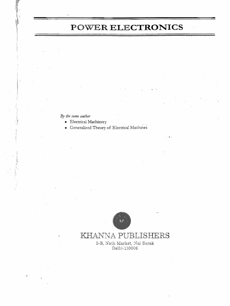 (Dr.P.S.bimbhra) Power Electronics | PDF