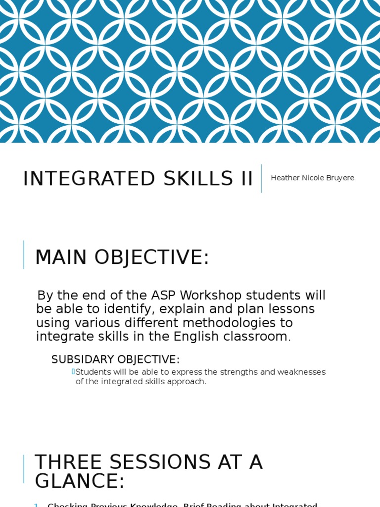 Integrated Skills Approaches | PDF | Lesson Plan | Pedagogy