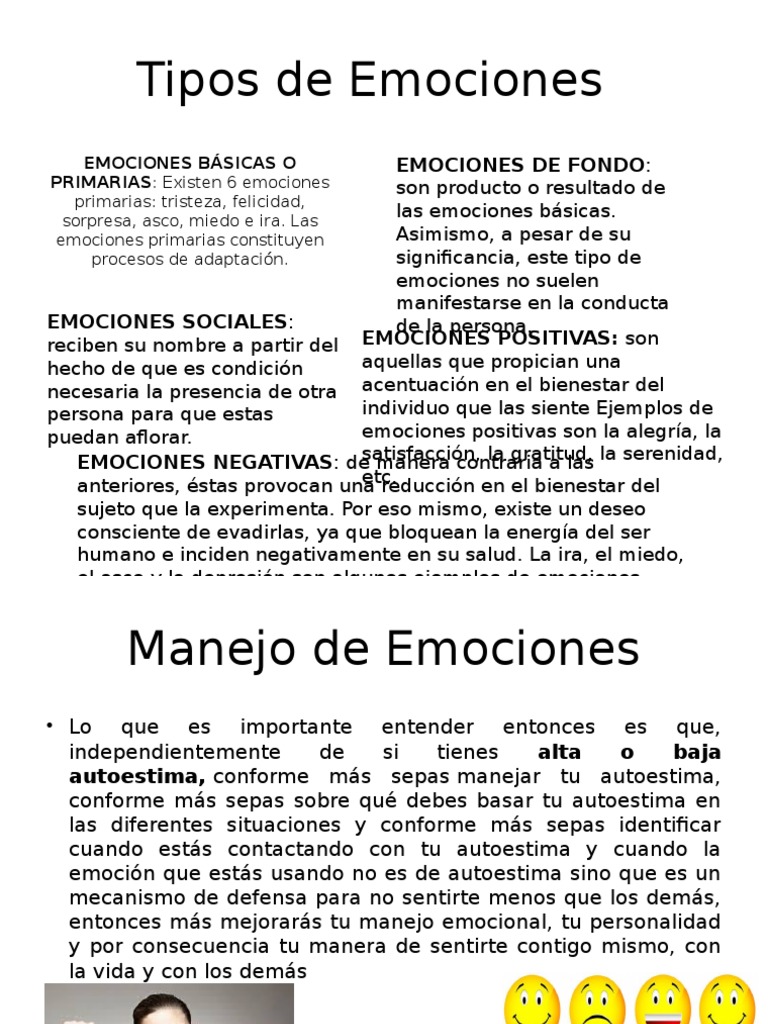 Clasificación de Emociones Primarias y Secundarias | PDF | Ciencia y ...