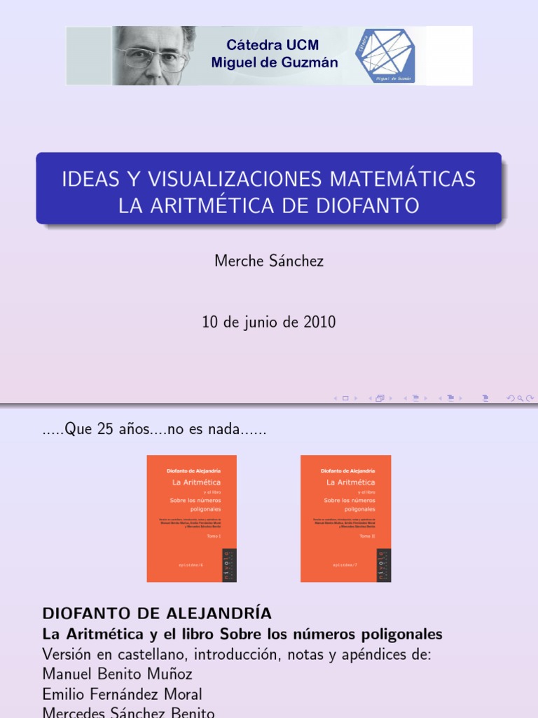 Diofanto | PDF | Teoría de los números | Matemática Elemental