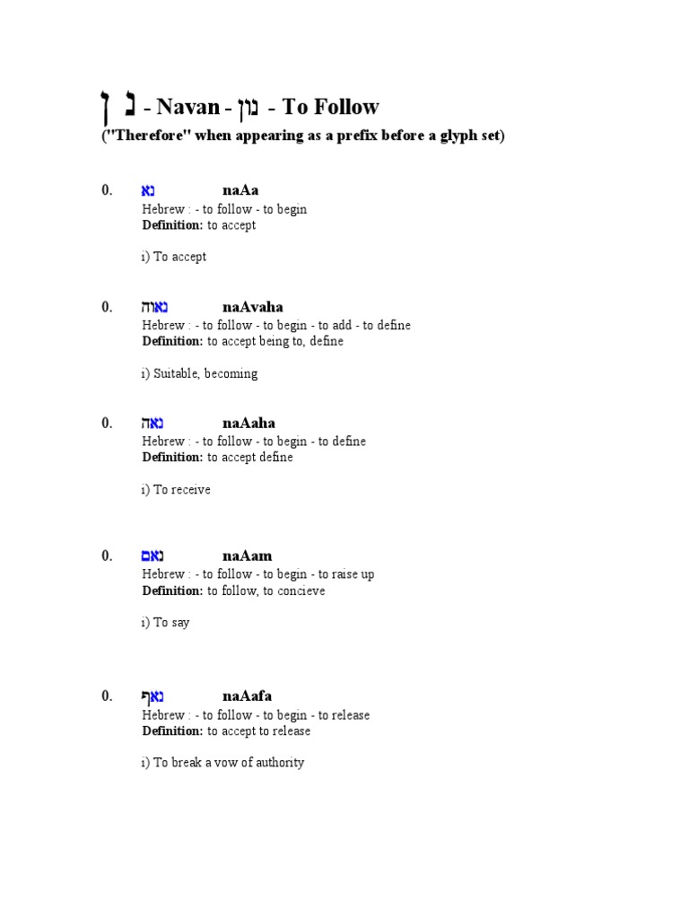 Navan - : - To Follow | PDF | Religious Texts | Hebrew Words And Phrases