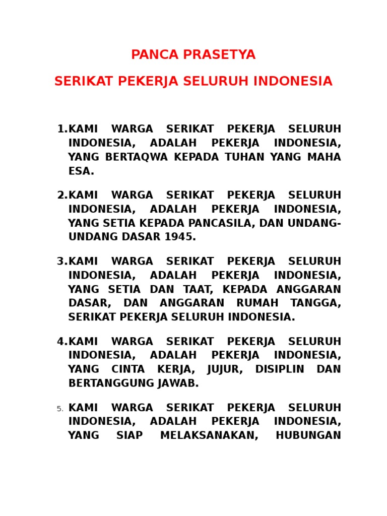 Panca Prasetya Rtmm-Spsi | PDF