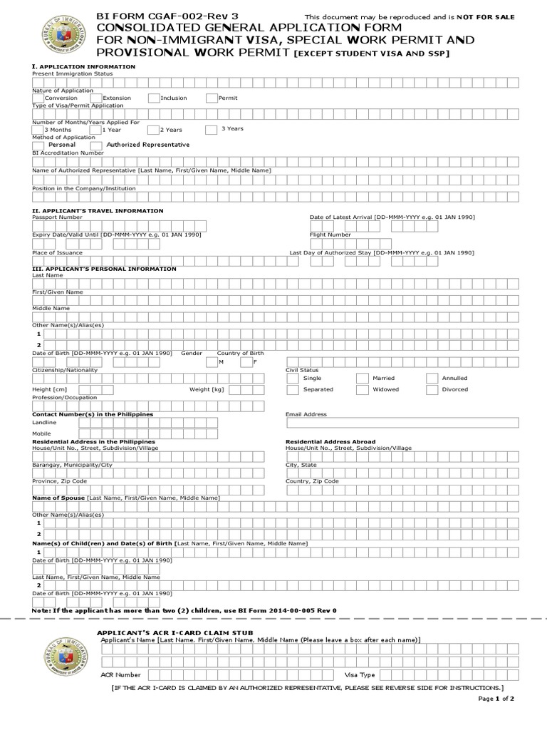 Turkey Work Permit Application Form | PDF | Finance & Money Management ...