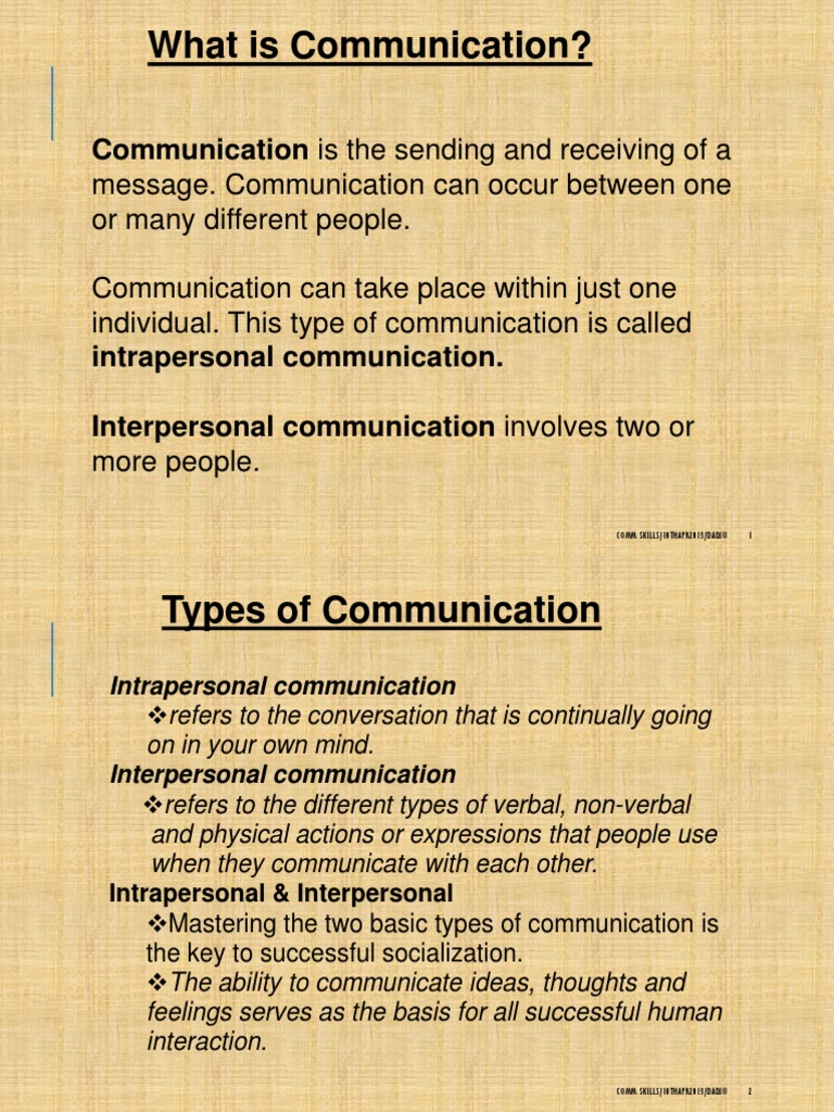 Unit 2 Types of Communication PDF | PDF | Self Esteem | Interpersonal ...